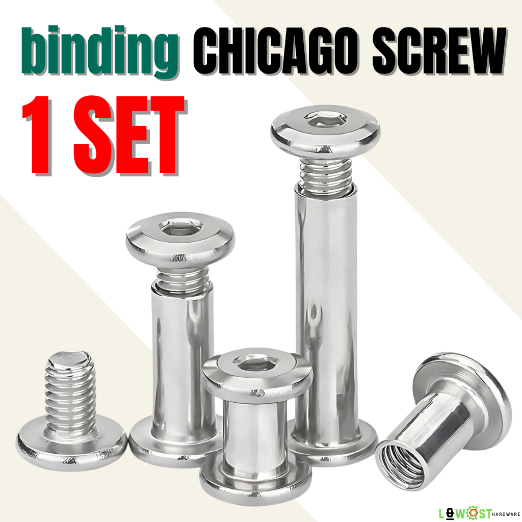 Chicago Screw Plated Steel Flat Head Book Binding Screw Connecting SOLD ...