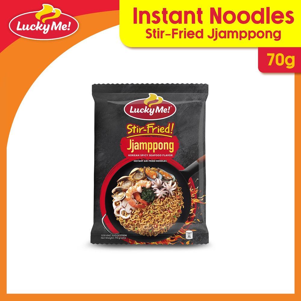 [NEW] Lucky Me! Stir-Fried Jjamppong Korean Spicy Seafood Noodles 70g ...