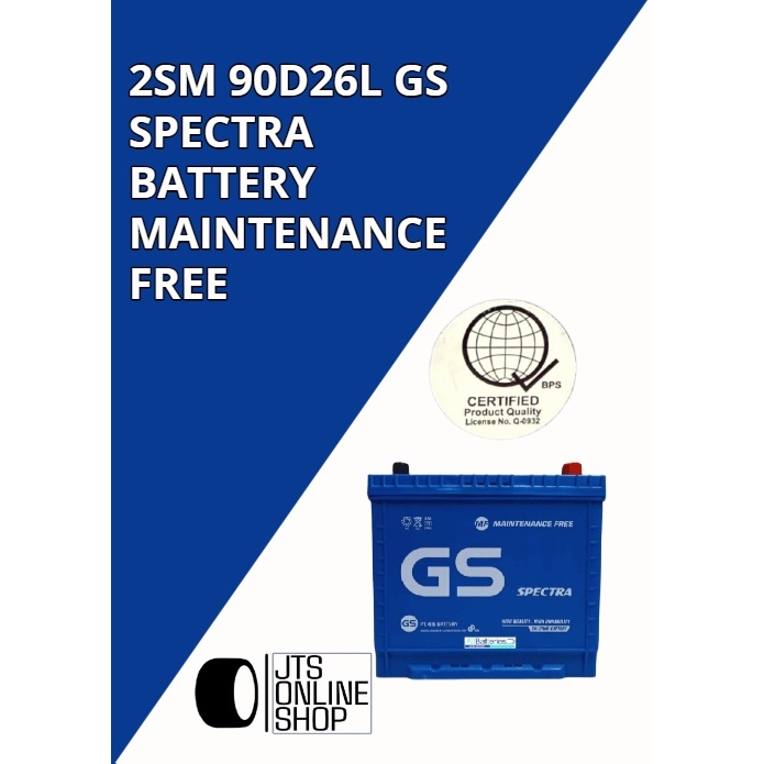 2SM 90D26L GS SPECTRA BATTERY MAINTENANCE FREE | Shopee Philippines