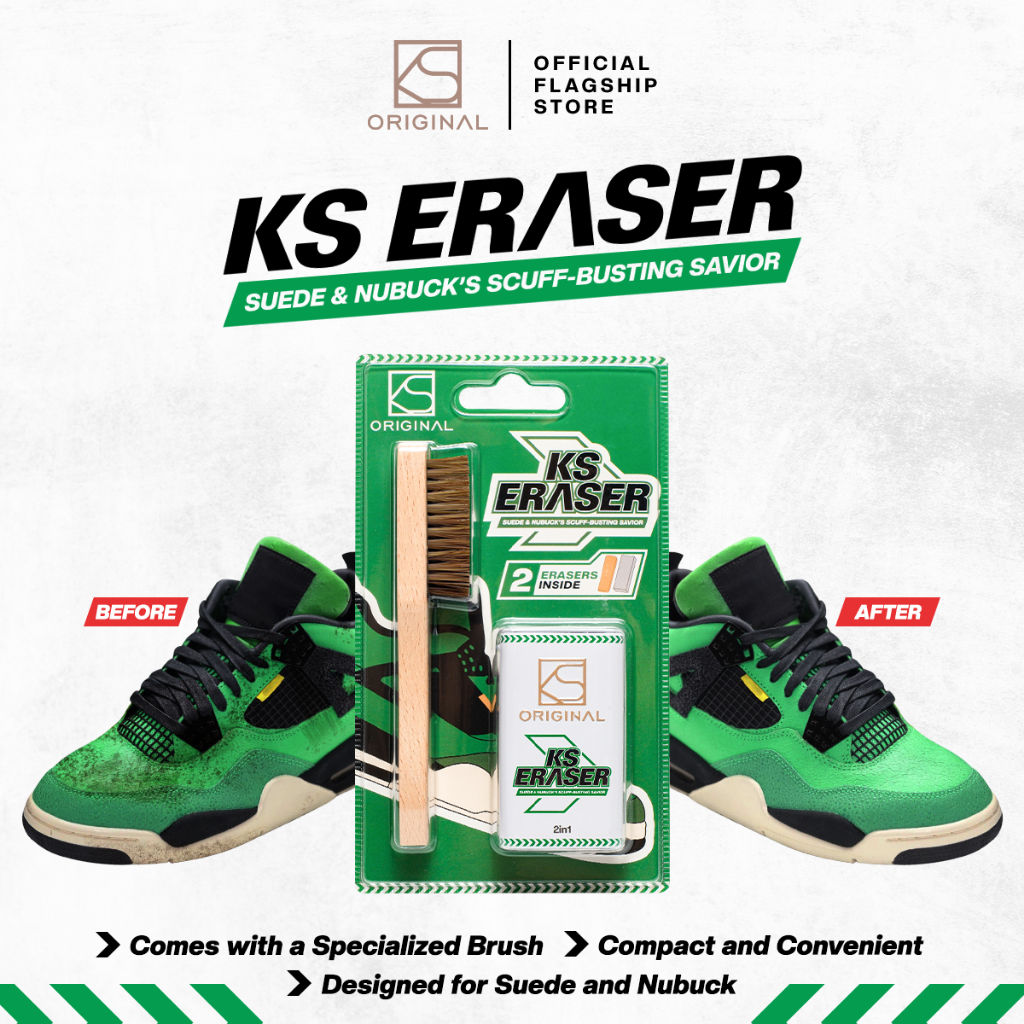 KS Eraser – Suede Nubuck Professional Sneaker Care Eraser Remove Sole ...