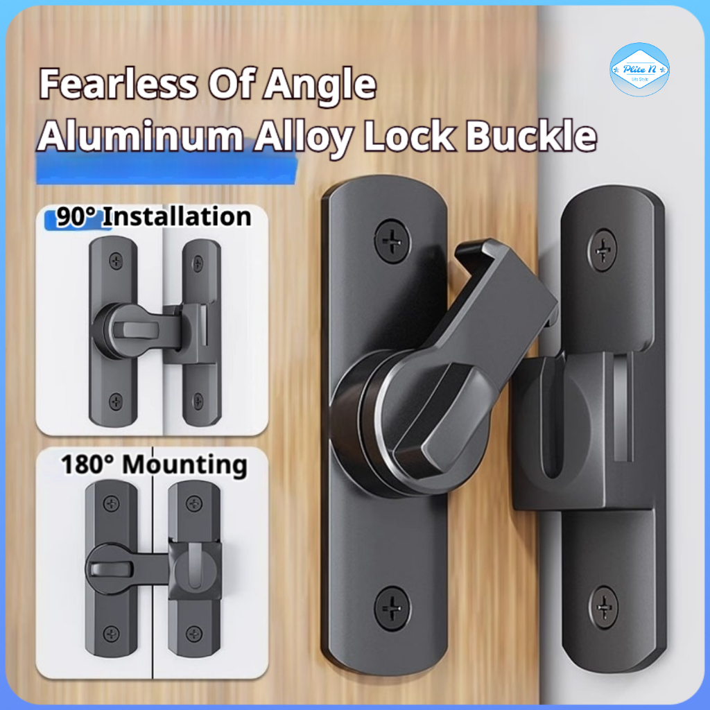 90° Gate Door Aluminum Alloy Latch Security Safety Sliding Barn Door ...