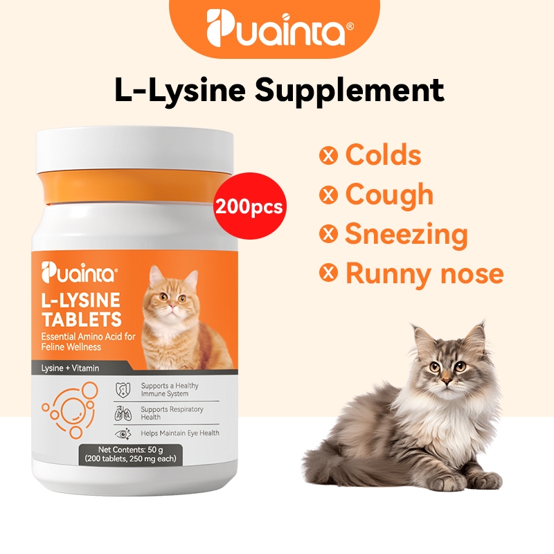 PUAINTA Lysine for Cat Cold Sneezing Runny Nose Against FVR Cats KItten ...