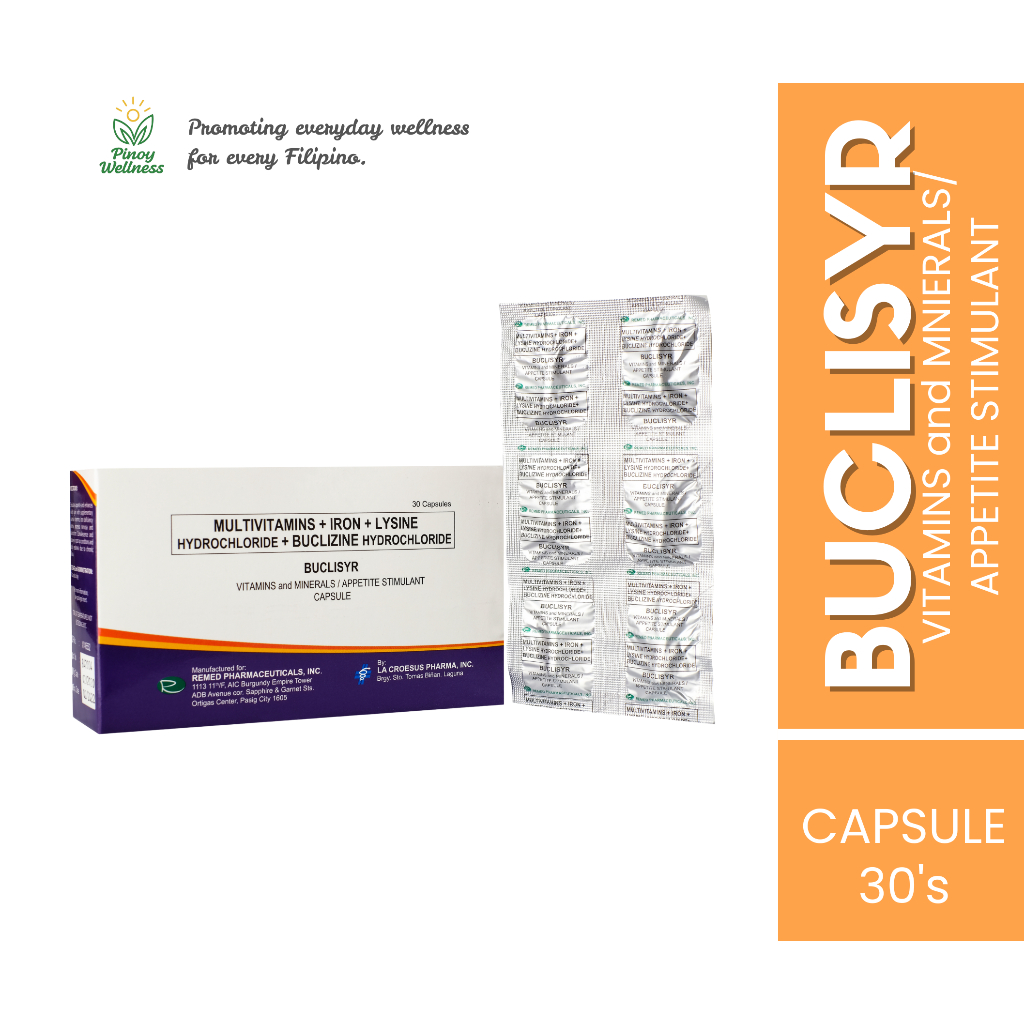 BUCLISYR CAPSULE APPETITE STIMULANT (30 CAPSULES) Multivitamins ...