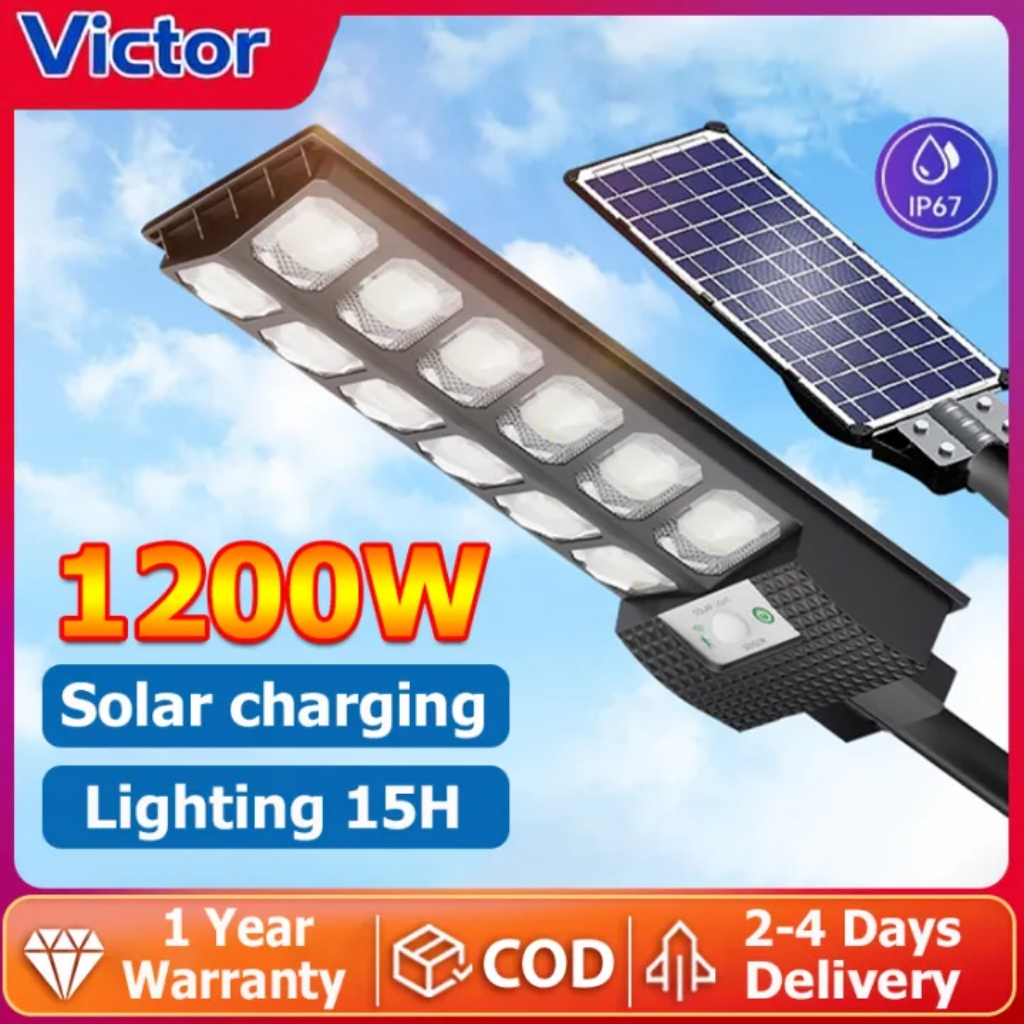 Victor Solar Street Lights Outdoor Waterproof 1500W Solar Street Light ...