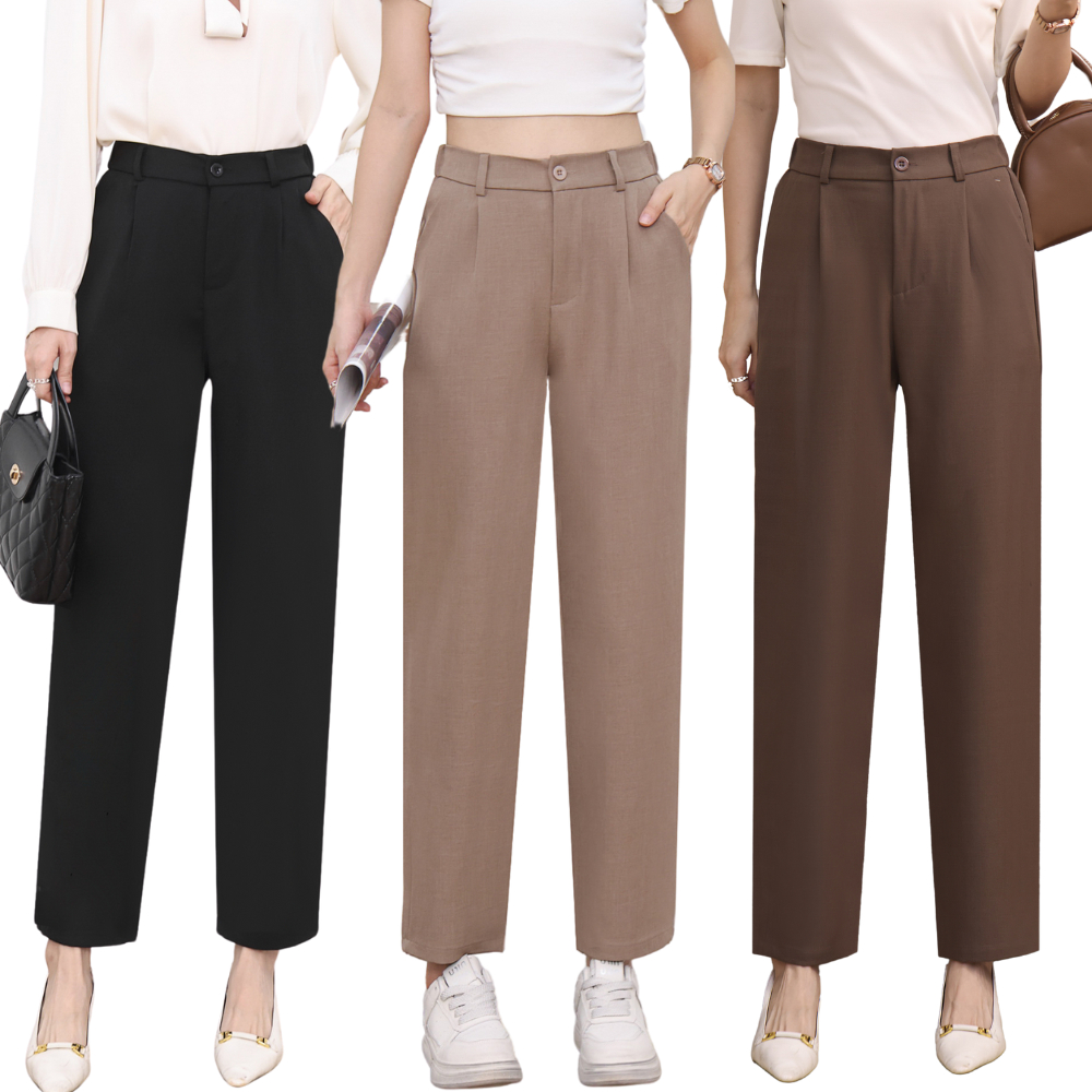 High Waist Trouser Pants for Women 25 to 32 Straight Cut #250 ...