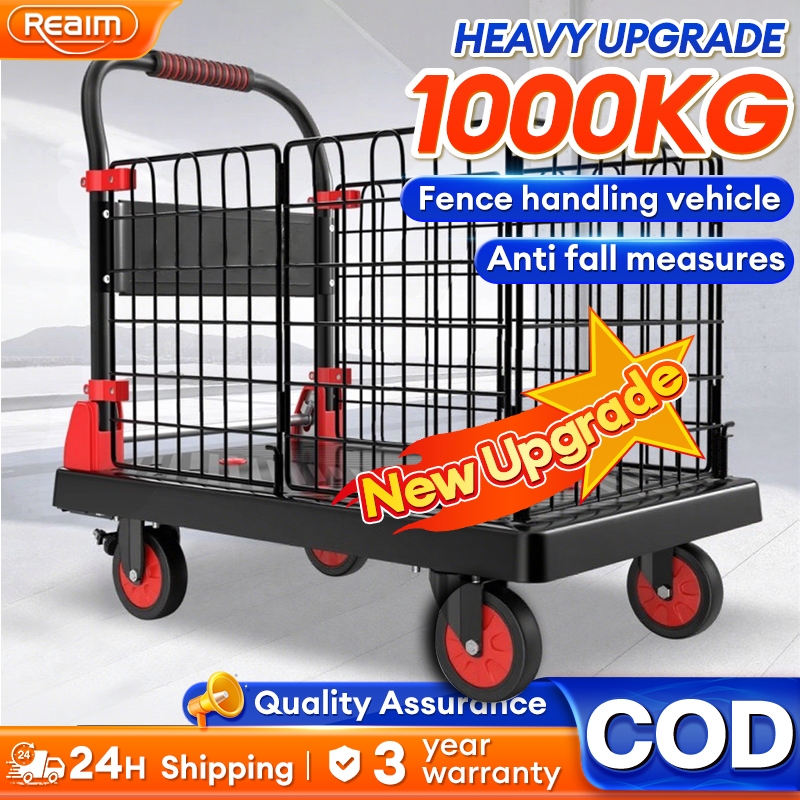 Heavy Duty Trolley Cart Fence style Foldable Portable Push Cart ...