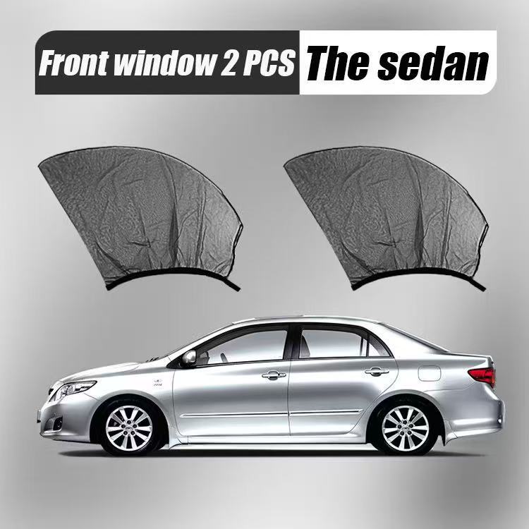 2Pcs Car Window Screen Covers Front Door/Rear Side Window UV Sun Cover ...