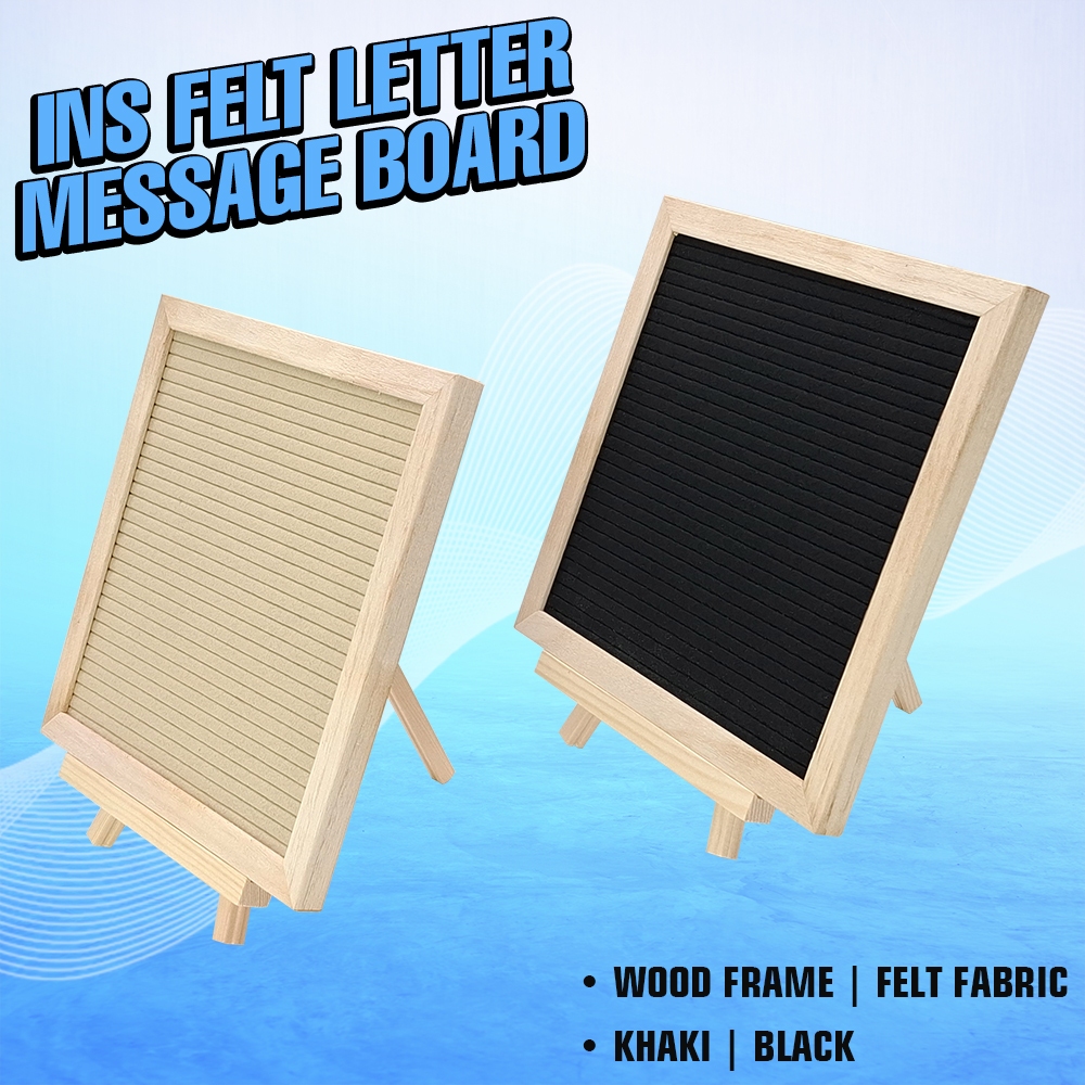 Felt Letter Board, 10x10 inches, Changeable Wooden Message Board Sign ...