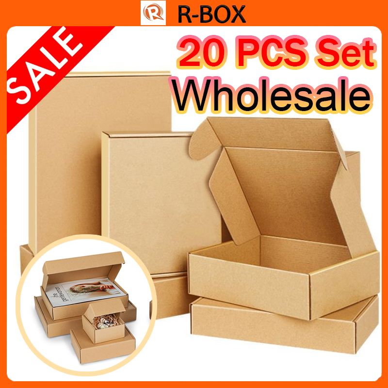 [20PCS ] Carton Box corrugated Mailer Box Gift Box, Kraft Brown Box ...