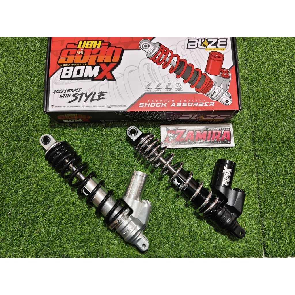 BOM X Shock 330mm ( BLAZE SERIES ) BEAT CARB / BEAT FI / CLICK V1 V2 V3 ...