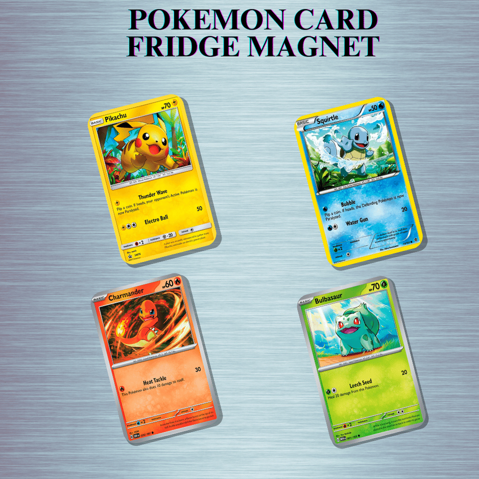 POKEMON CARD QUALITY SOUVENIR COLLECTIBLES REF / FRIDGE MAGNET ATM SIZE ...