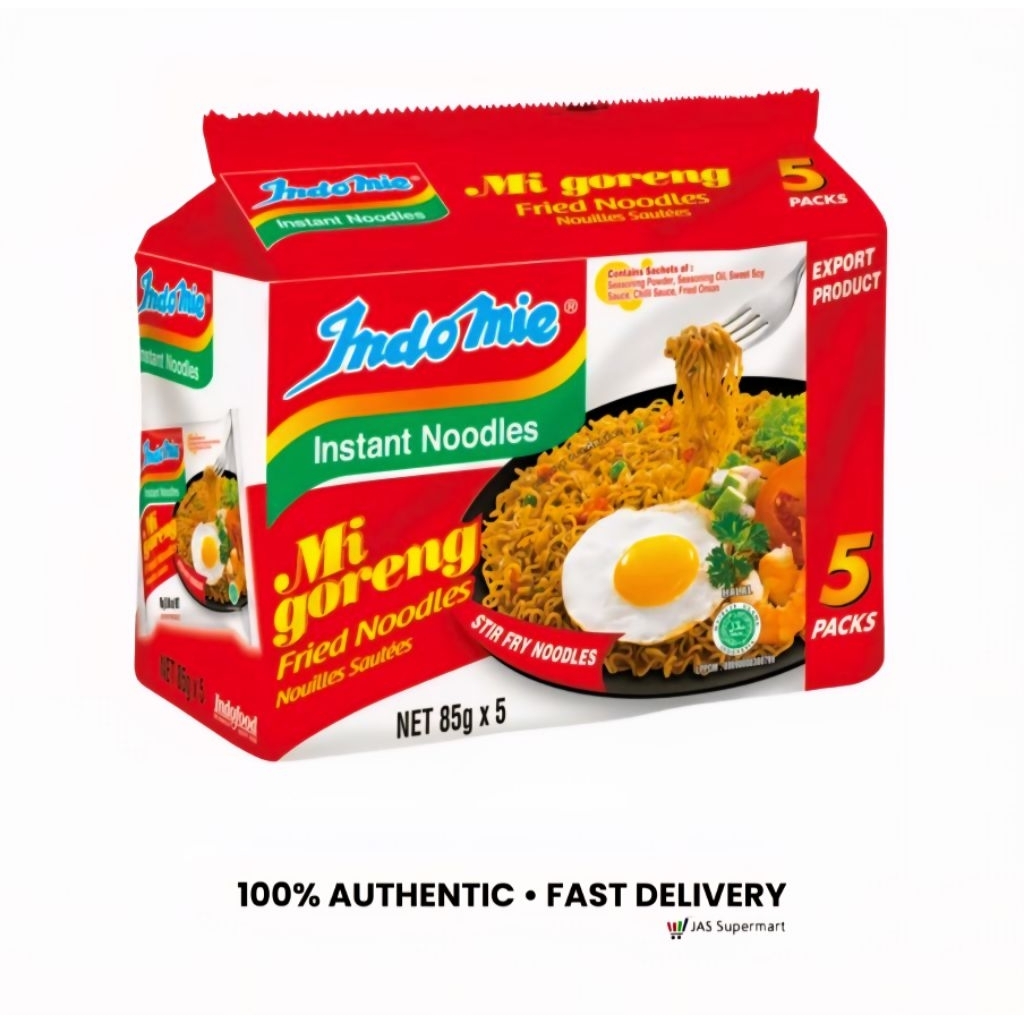 Indomie Mi Goreng Instant Fried Noodles 5 Packs x 85g Original ...