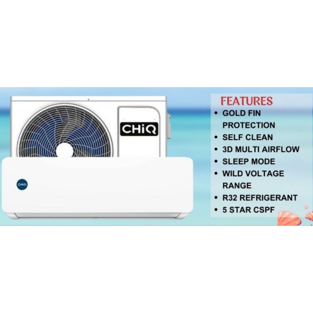 CHIQ MORANDI 2.5HP FAST COOLING,GOLD FIN,FULL DC INVERTER SPLIT TYPE ...
