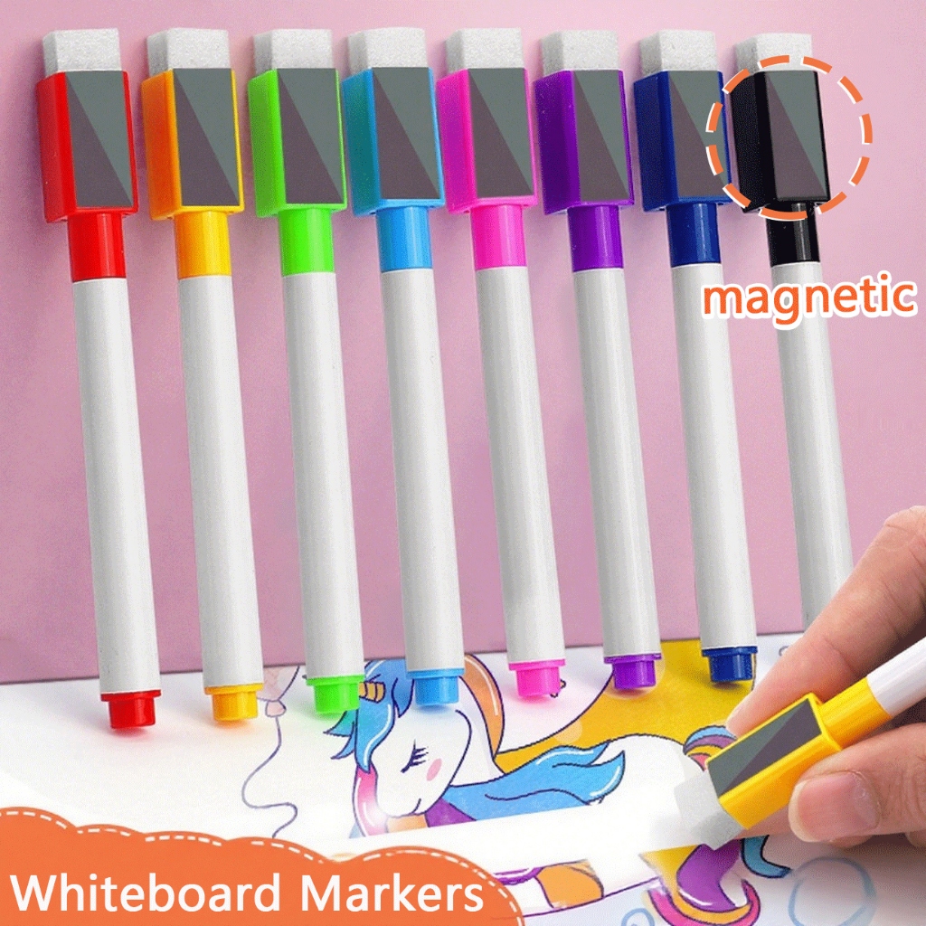 24 colors erasable whiteboard marker set assorted thin tip Dry Erase ...