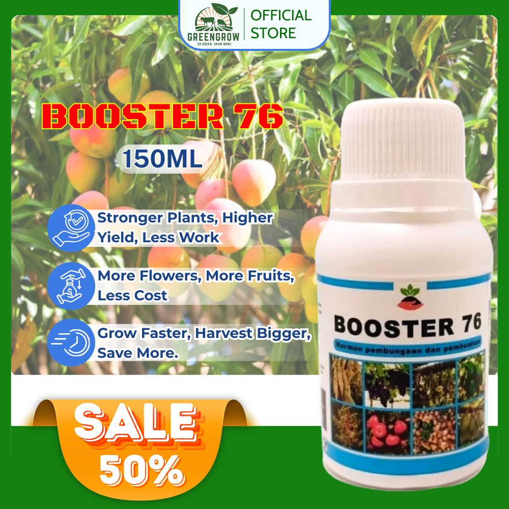 [ORIGINAL] BOOSTER 76 150ML | Liquid Fertilizer | For Rice, Vegetables ...