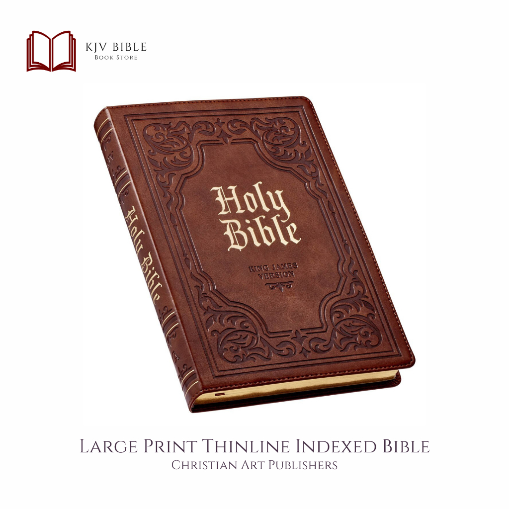 KJV134 | King James Version Large Print Thinline Indexed Bible Antiqued ...