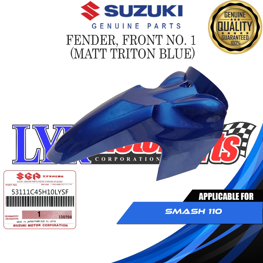 SUZUKI GENUINE FENDER, FRONT NO. 1 (MATT TRITON BLUE) FOR SMASH 110 ...