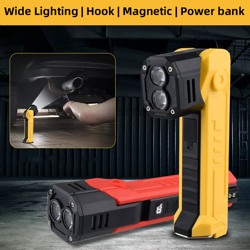 LED Waterproof Light Work Flashlight Magnetic Rechargeable Flashlight ...