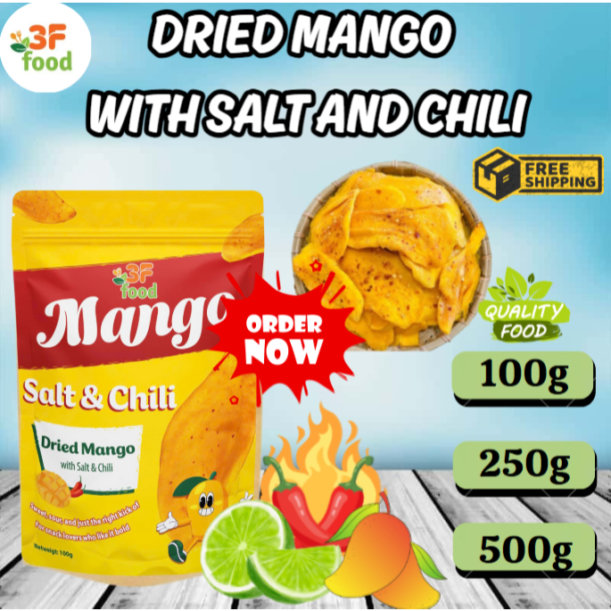 BUY 1 GET 1 - 3F Dried Mango with Salt and Chili – Spicy Sour Snack, No ...