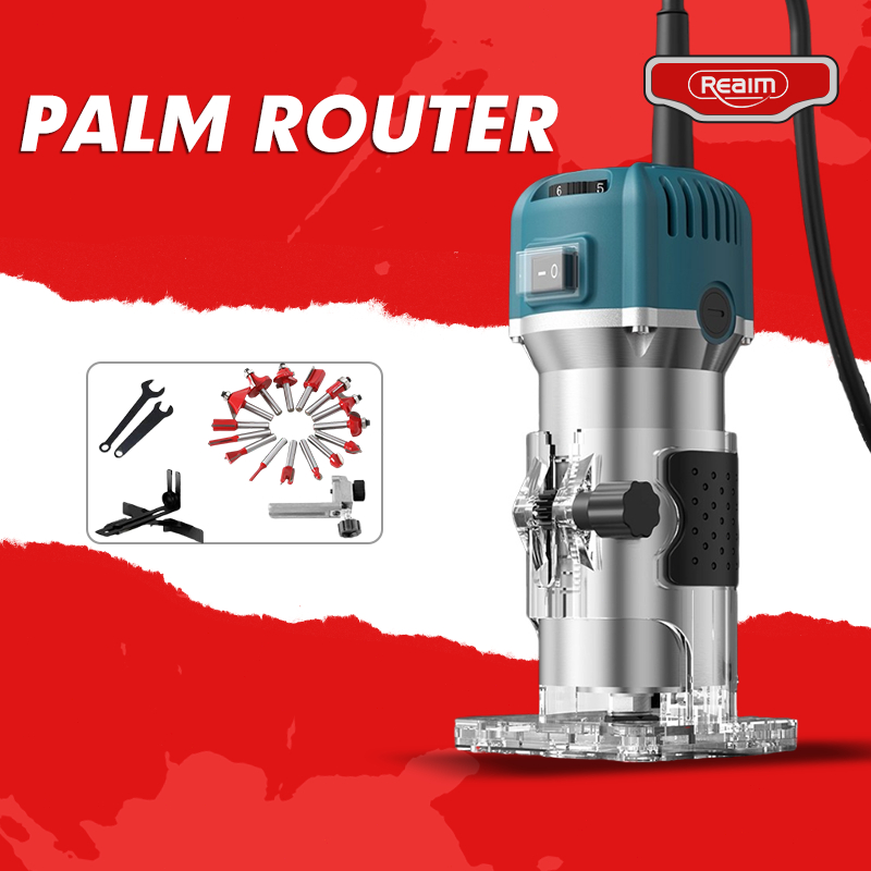 REAIM Palm Router Bit For Wood 800W Power Tools Hand Held Palm Wood ...