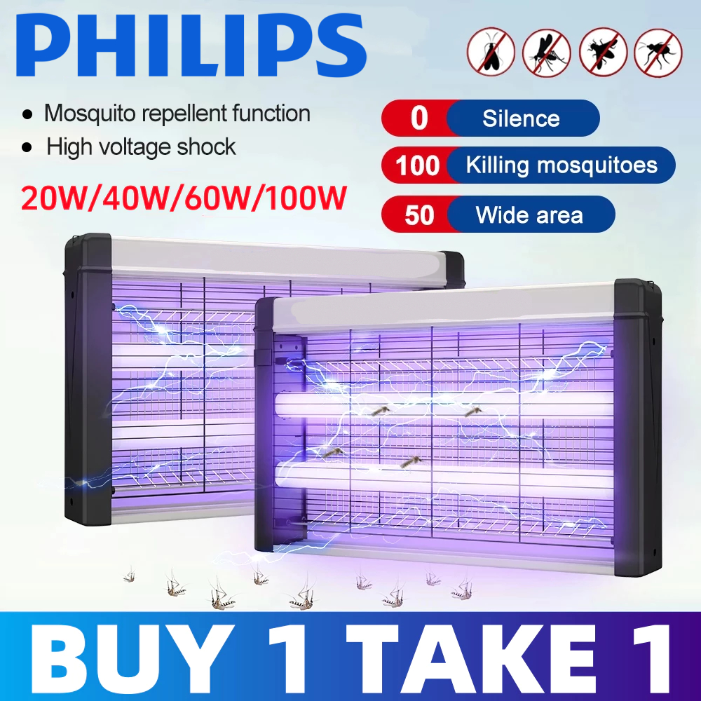 100W Electric Mosquito Killer Lamp Fly Killer Uv Light Insect Killer ...