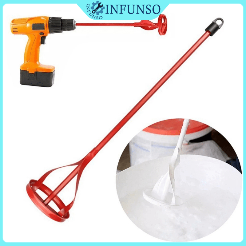 Hexagon Shaft Plaster Mud Mixer Handheld Paint Cement Putty Powder ...