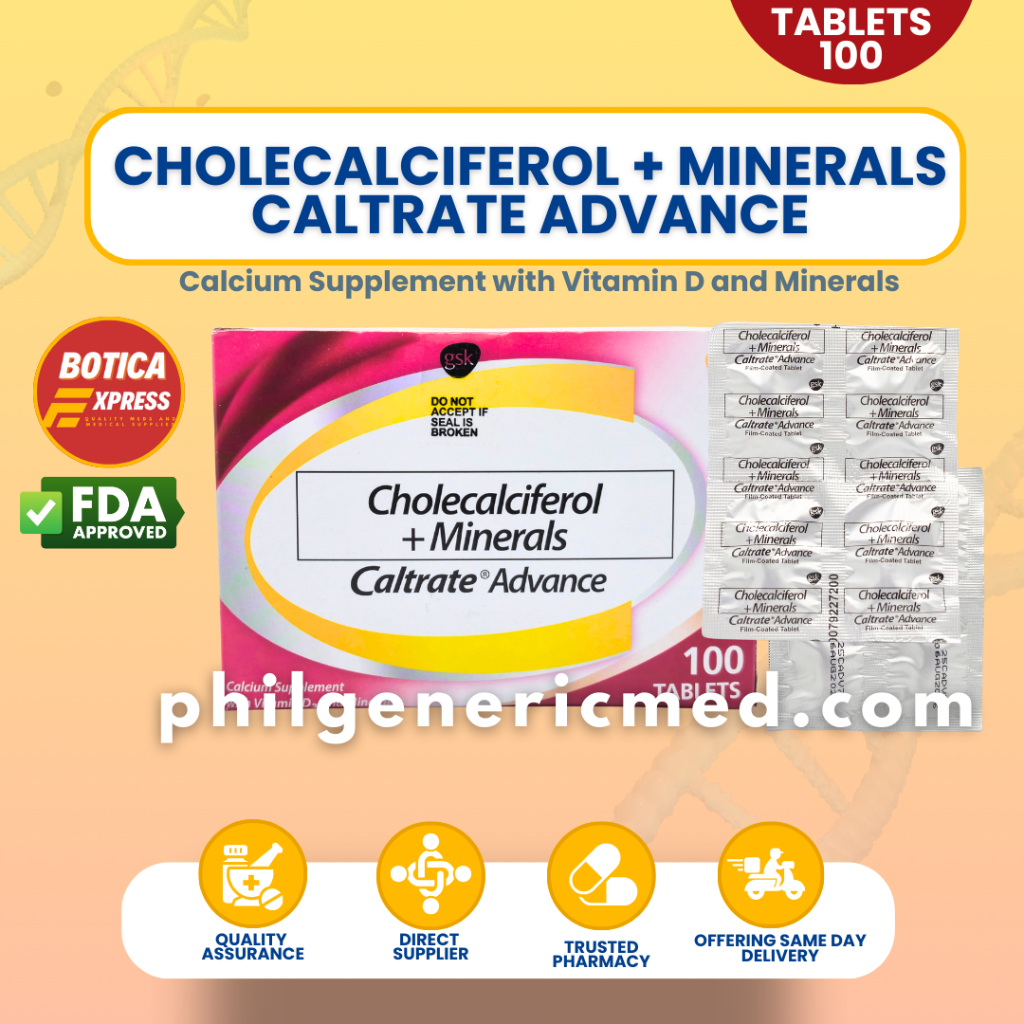 Caltrate Advance Cholecalciferol + Minerals (100 Tablets & 20 Tablets ...