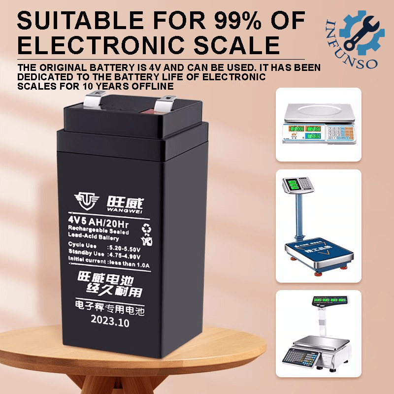 Rechargeable Battery Emergency Lights 4V 4Ah 20HR digital Weighing ...