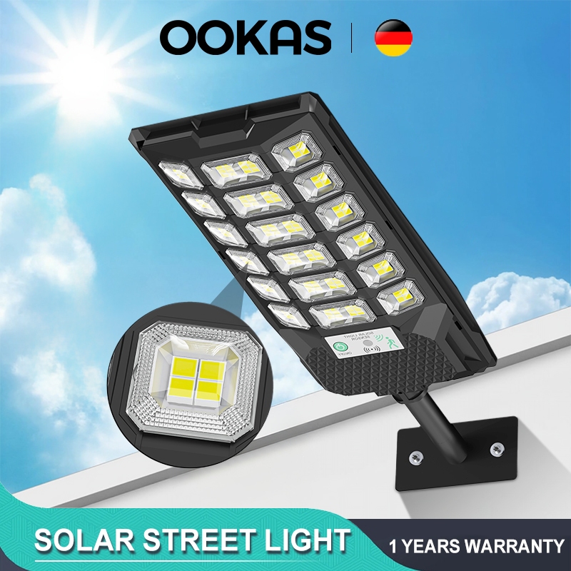 OOKAS Solar Street Light New Upgraded Solar Light Outdoor Waterproof ...