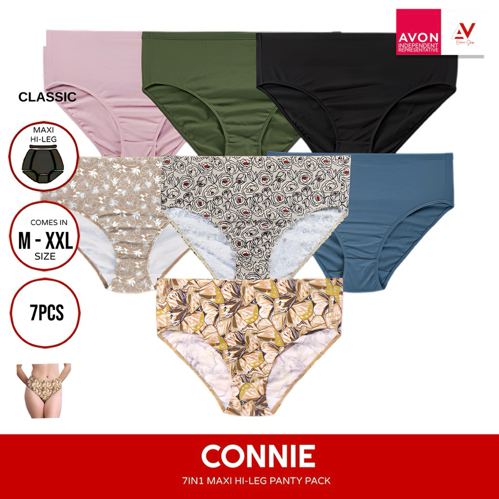 AVON Connie 7in1 Hi-leg Maxi Panty Pack | Sizes: M -XXL | Shopee ...