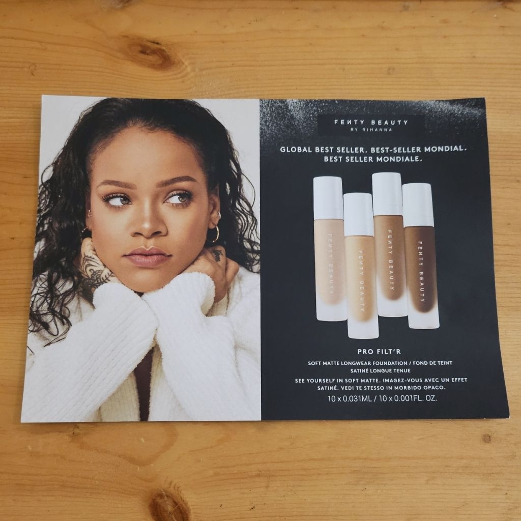 Fenty Foundation Sample Cards | Shopee Philippines