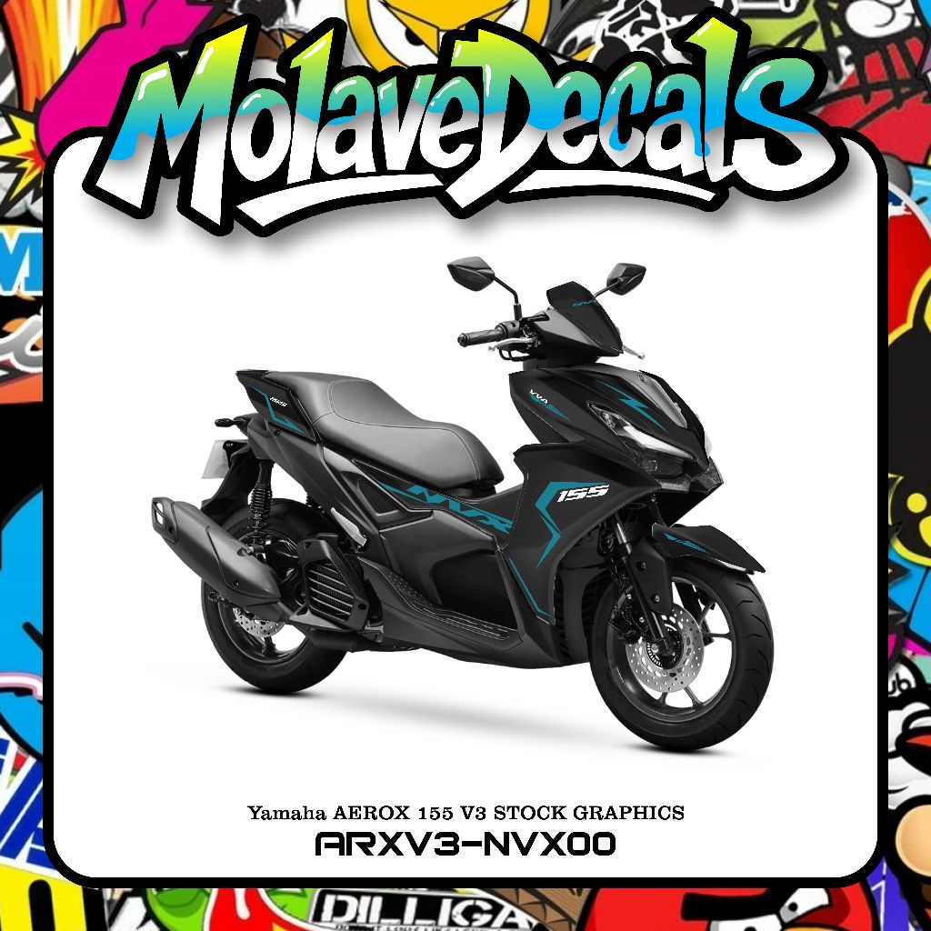 Yamaha Aerox 155 v3 2025 Stock Decals - NVX Concept | Shopee Philippines