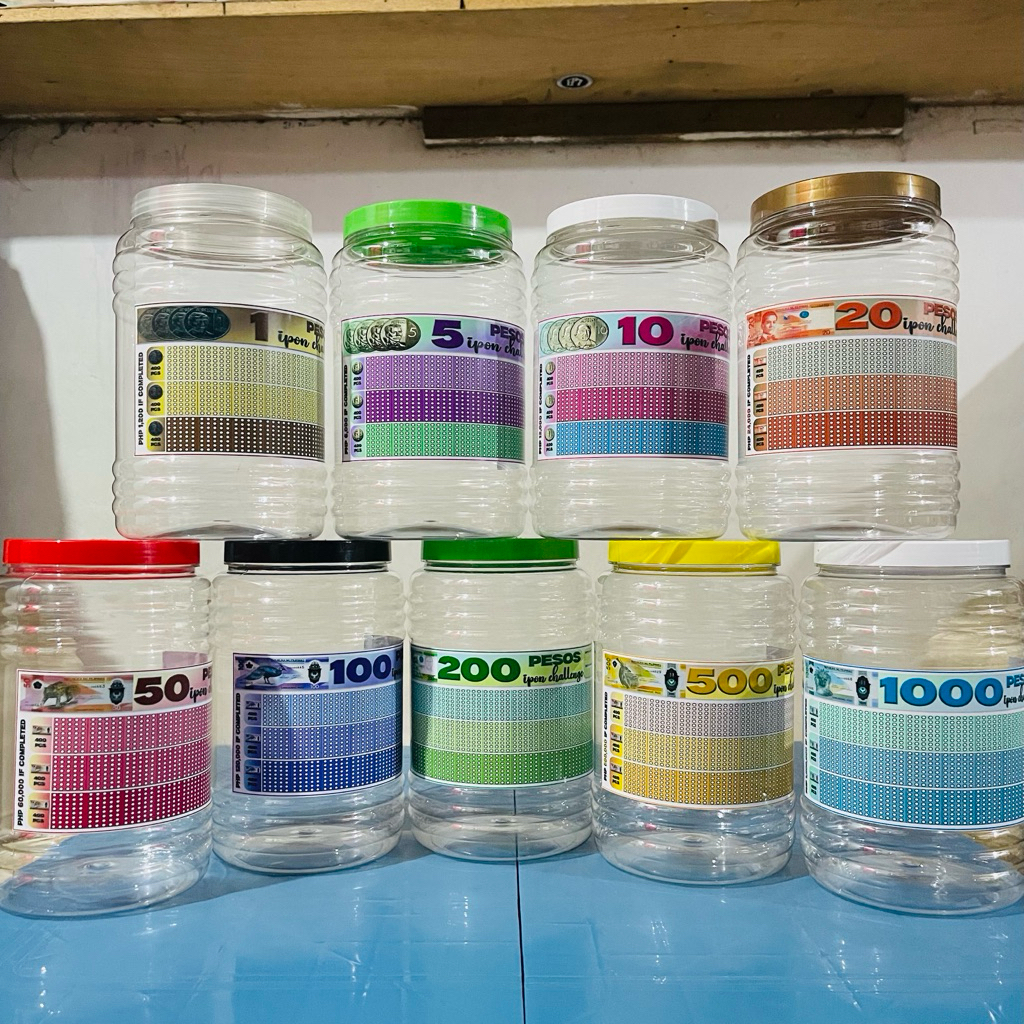 Transparent Jar (Big) Alkansya/ Coinbank - 1, 5, 10, 20, 50, 100, 200 ...