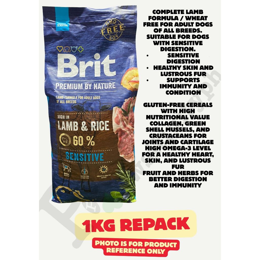 Brit Premium by Nature Sensitive Lamb for Adult Dogs 1kg Repack ...