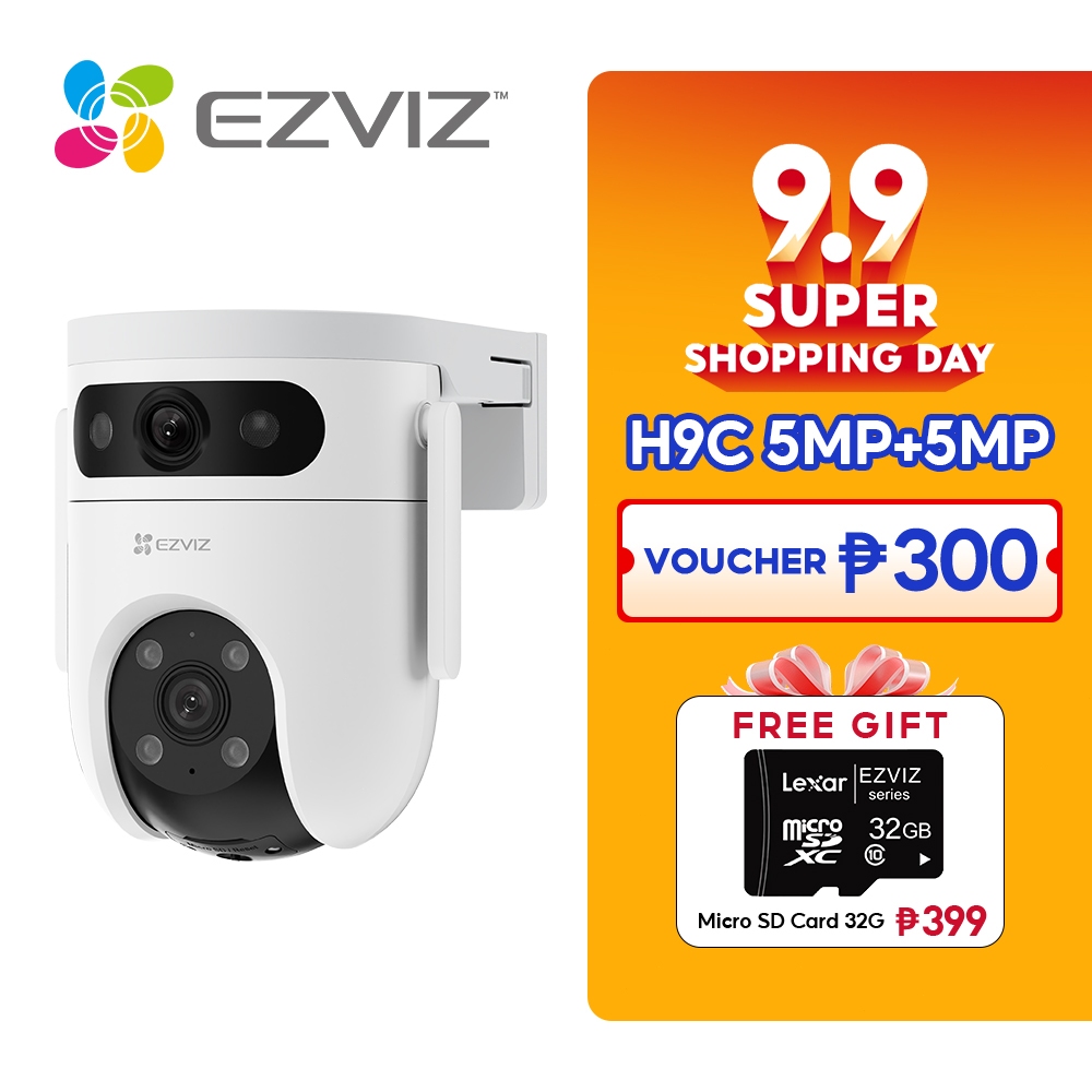 EZVIZ H9C CCTV Camera 5MP+5MP Dual Lens Outoor Security Camera Two Way ...