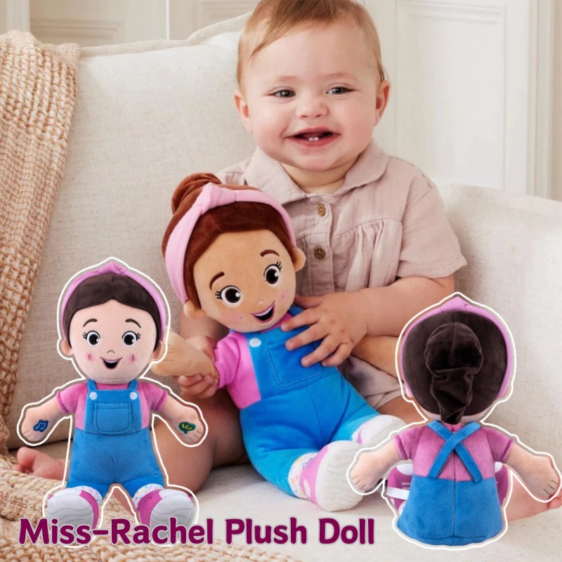 Ms Rachel Talking Doll - Soft Cuddly Plushie with Educational Songs ...