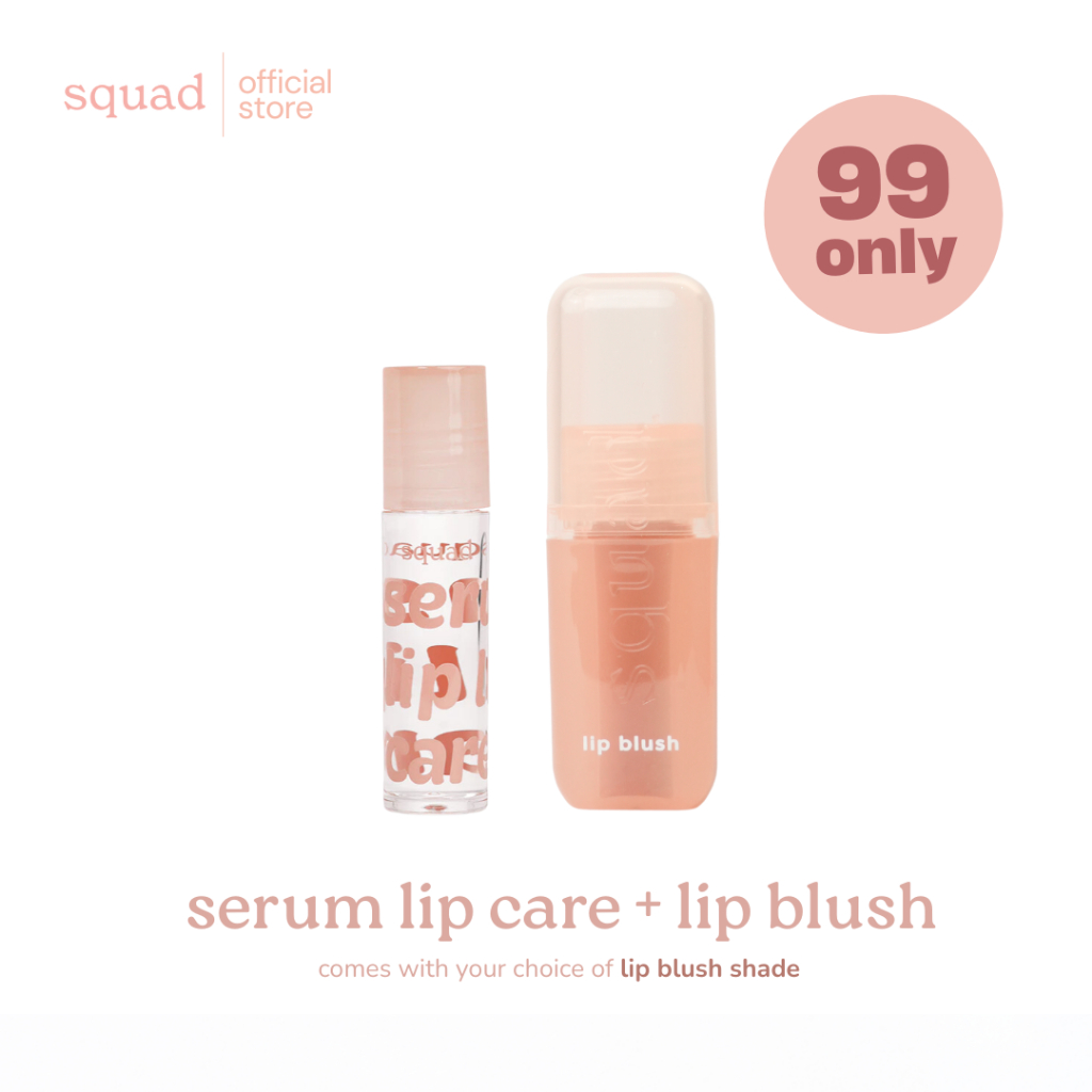 Squad Cosmetics Serum Bundle 2 Lip and Blush + Serum Lip care | Shopee ...