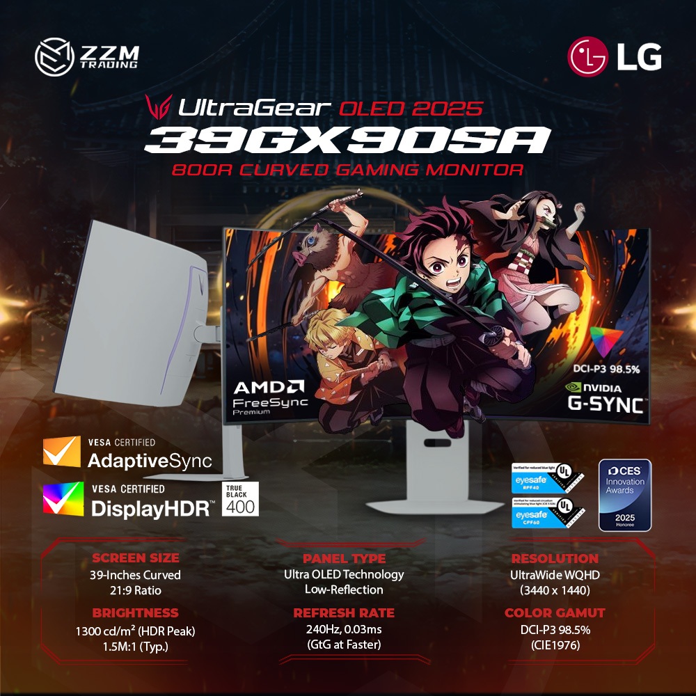 LG UltraGear OLED 34GX90SA-W 39GX90SA 45GX90SA 45GX950A-B Curved Gaming ...