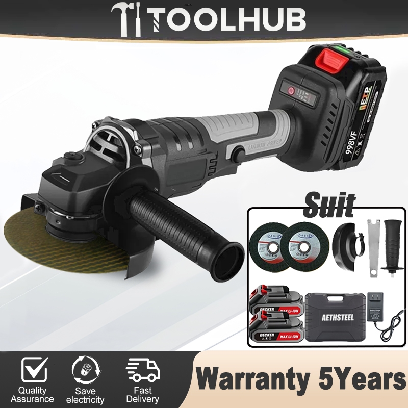 1280W Cordless Angle Grinder/Cutting Machine Tools Portable Electric ...