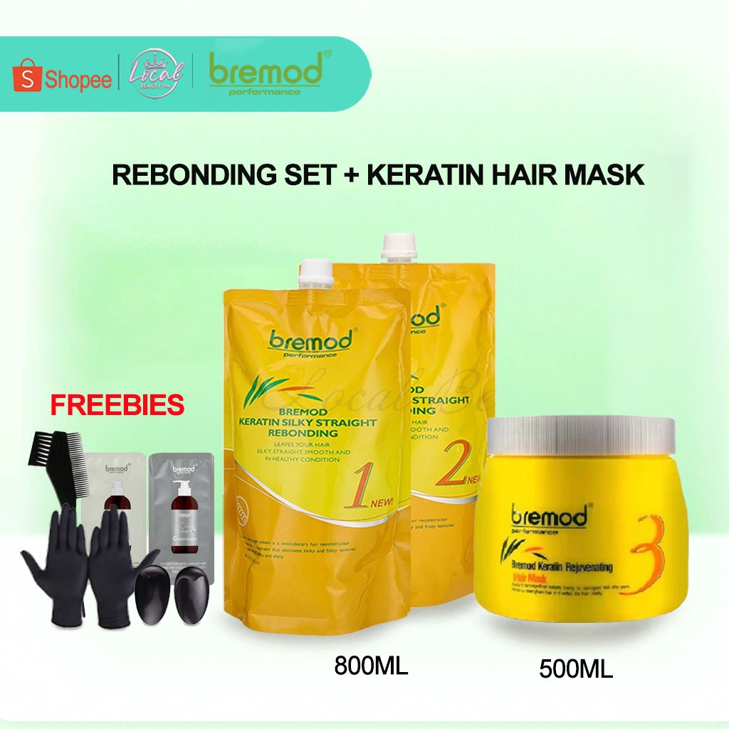 Bremod Rebonding Set Silky Hair Straightening with Hair Mask Treatment ...