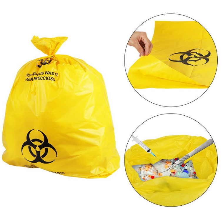 BT- AUTOCLAVABLE BIOHAZARD WASTE BAG YELLOW Size: 80mmx100mm ( 31 ...