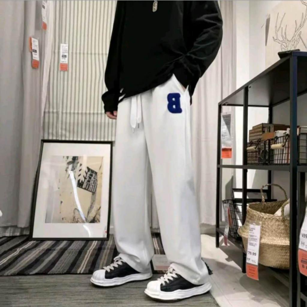 X-factor Korean style men's and women's B pattern casual pants loose ...