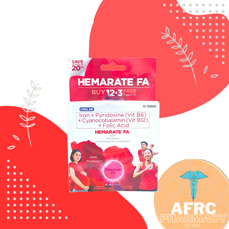 Hemarate FA 12+3 Tablets Save as much as 20% | Shopee Philippines