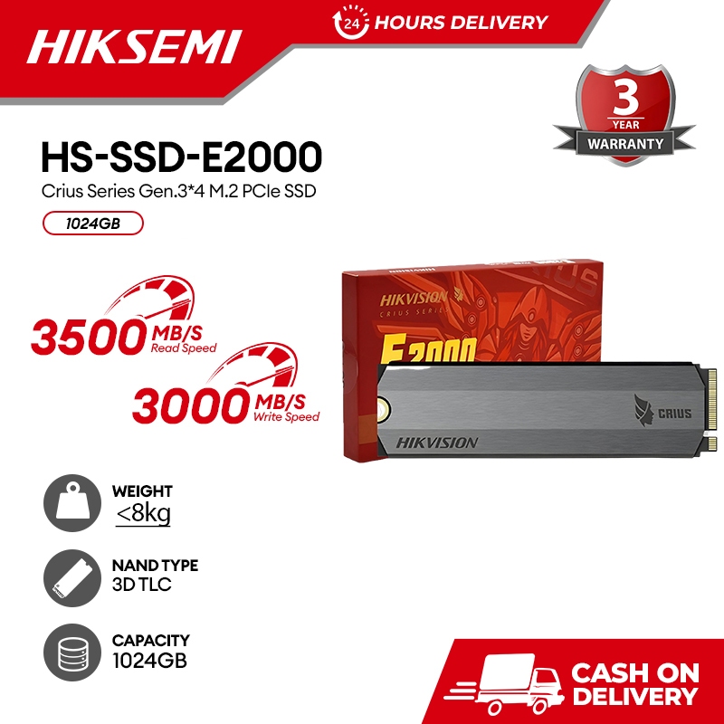 HIKSEMI Hikvision HS-SSD-E2000 Crius Series Gen.3*4 M.2 PCIe SSD Solid State Drive | Shopee ...