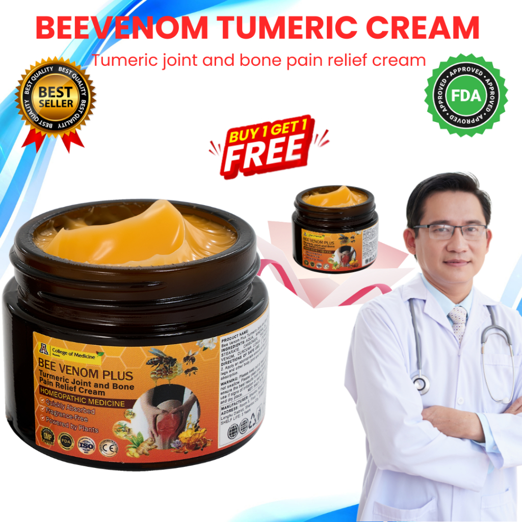 Bee Venom Plus Turmeric Joint Relief Cream Original Venom Pain Relief ...