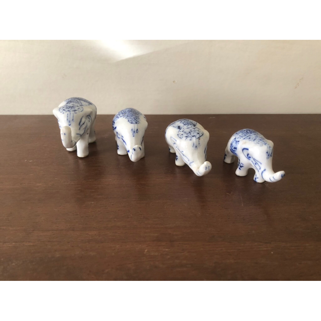 4 pcs elephant display figurines | Shopee Philippines