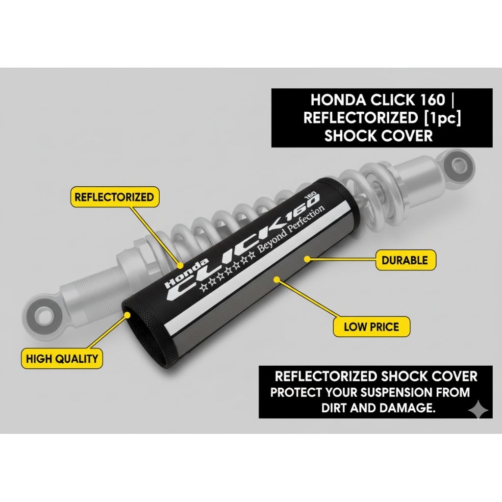 CLICK 160 | REFLECTORIZED SHOCK COVER HONDA CLICK 160 | stock shock ...