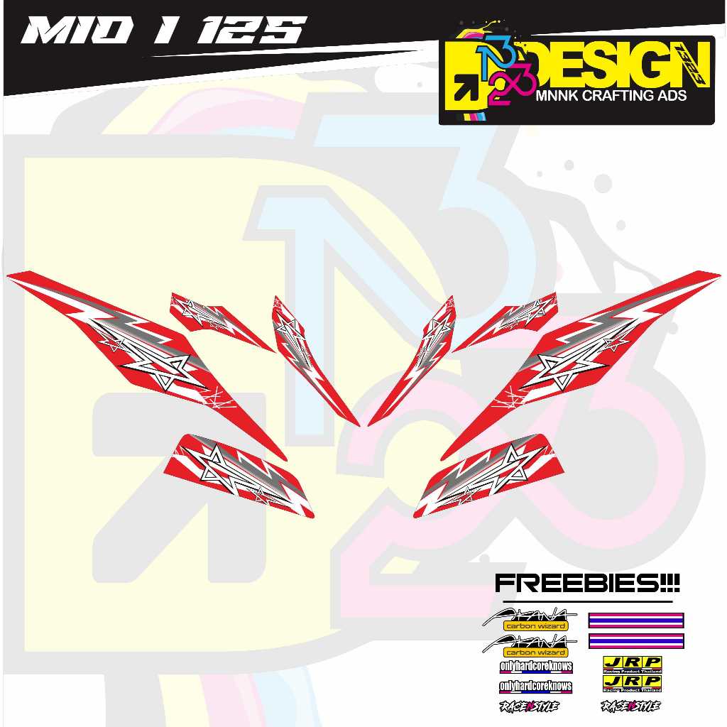 mio i 125 m3 Star v2 design decals | Shopee Philippines
