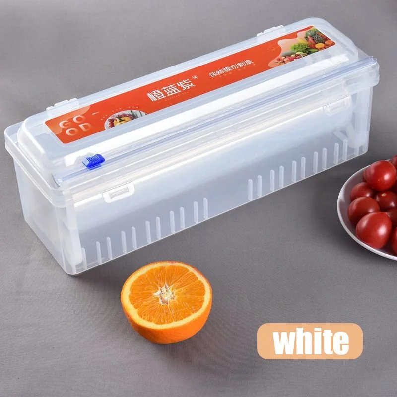 Plastic Cling Wrap Refillable Plastic Wrap Dispenser with Slider Cutter ...