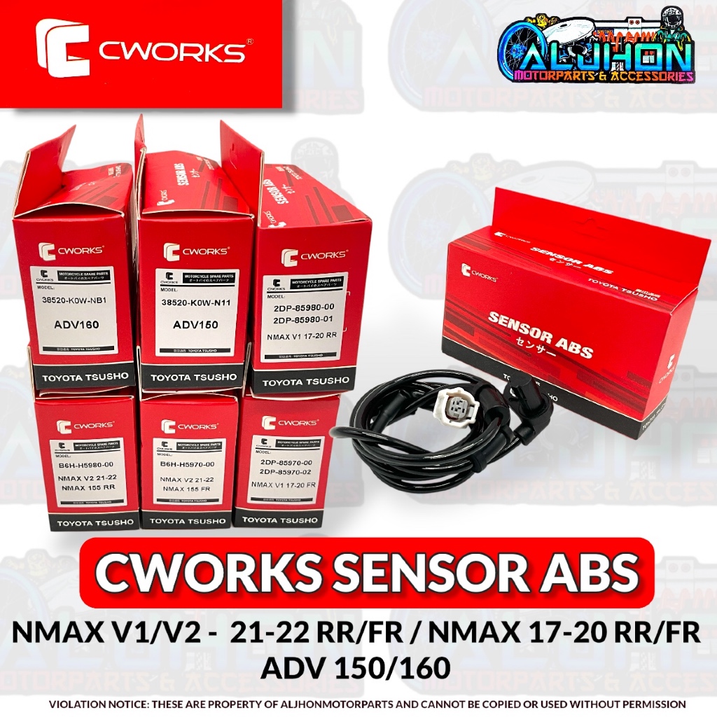 CWORKS SENSOR ABS FOR NMAX V1/V2 - 21-22 RR/FR / NMAX V2 17-20 RR/FR ...